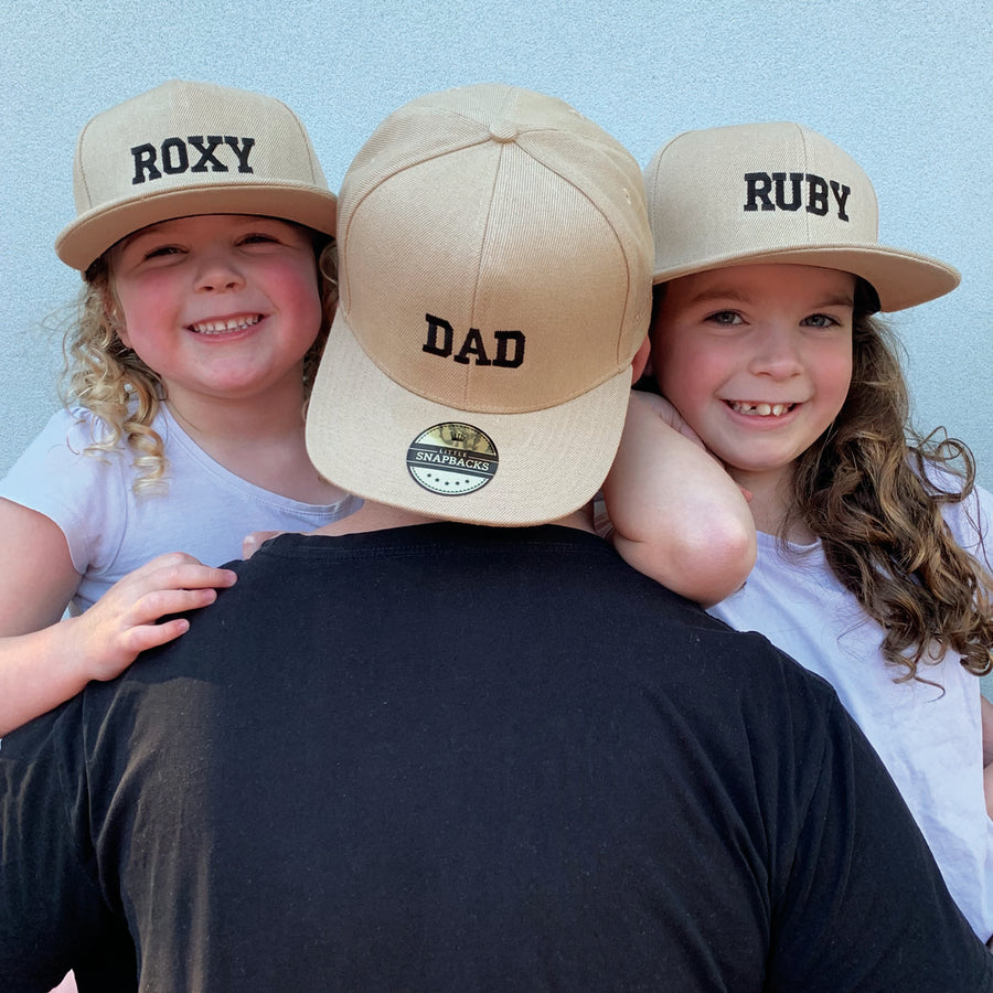 Matching Adult Tan Snapback - Little Snapbacks Pty Ltd