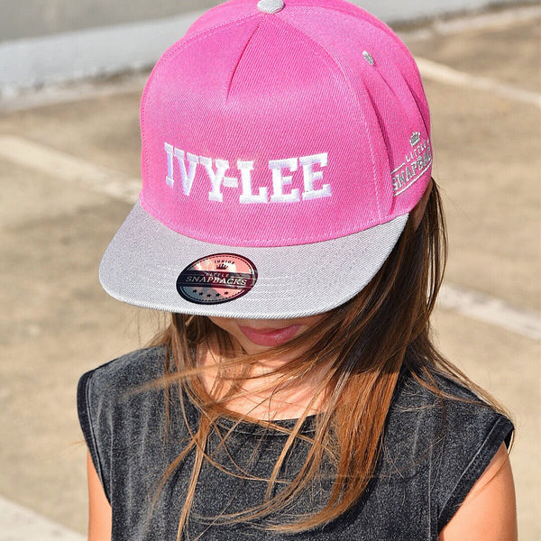 Hot Pink & Grey Snapback - Little Snapbacks Pty Ltd