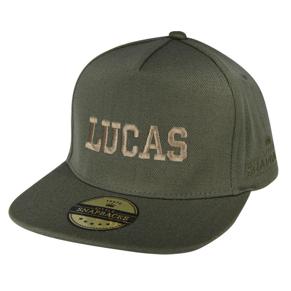 Army Green Snapback - Little Snapbacks Pty Ltd
