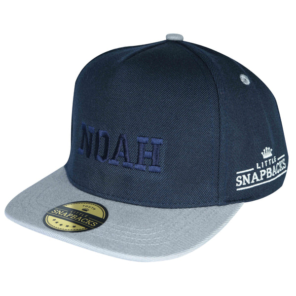 Navy & Grey Snapback - Little Snapbacks Pty Ltd